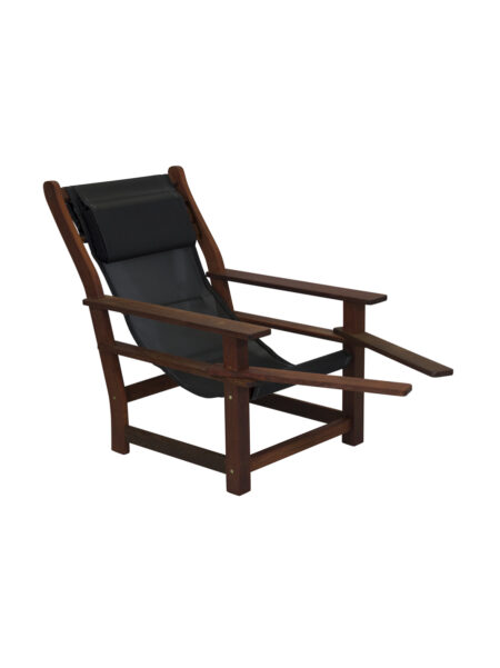 KWILA TEXT SLING SQUATTERS CHAIR BLACK - Outdoor Living