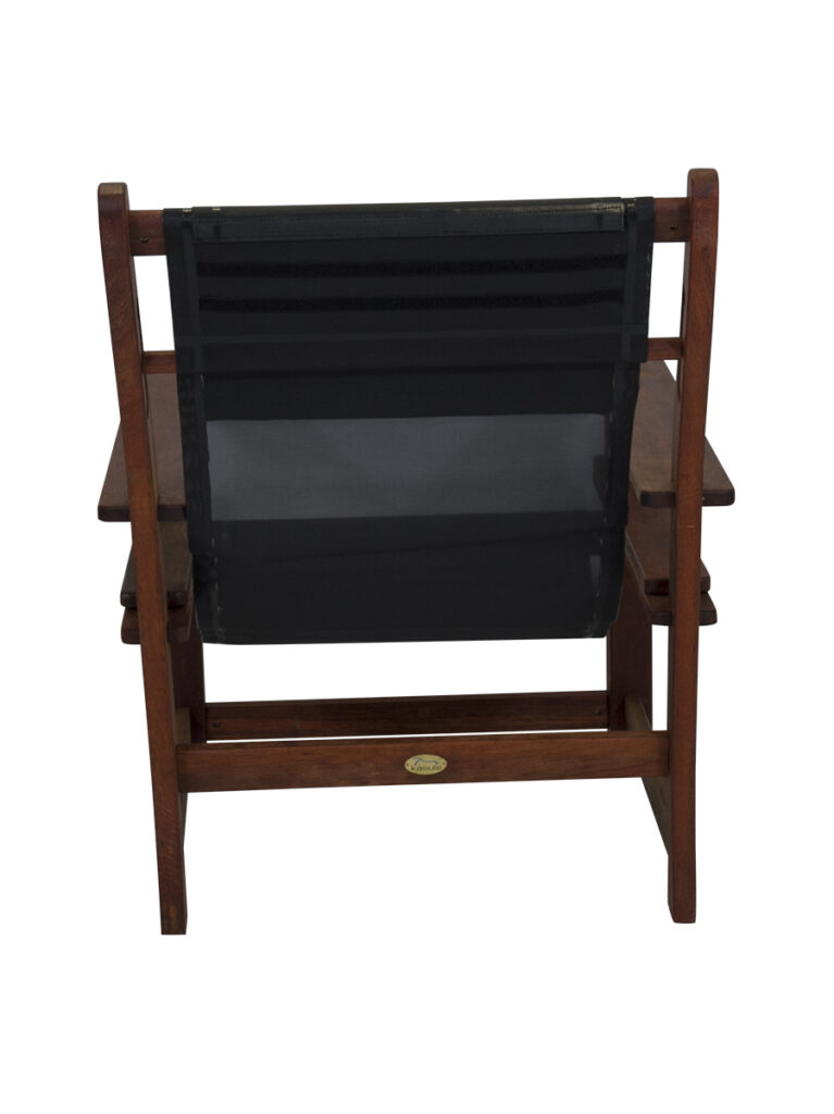 KWILA TEXT SLING SQUATTERS CHAIR BLACK - Outdoor Living