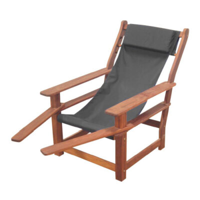 KWILA TEXT SLING SQUATTERS CHAIR BLACK - Outdoor Living