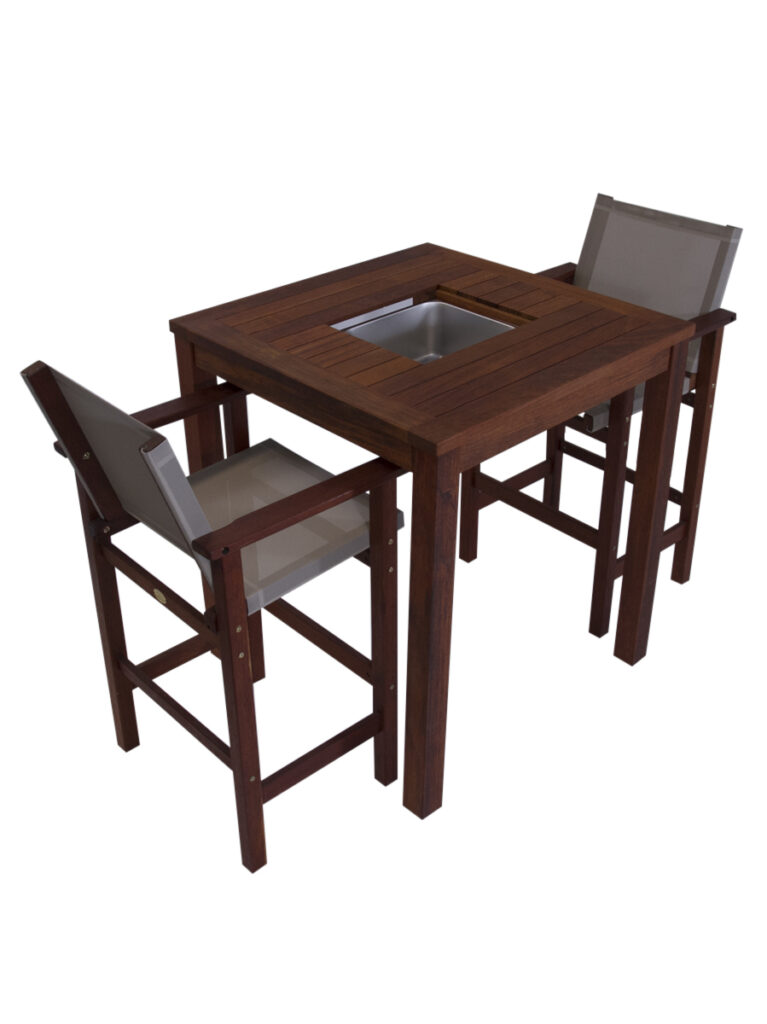 KWILA ICE BUCKET POST LEG 900X900 BAR TABLE - Outdoor Living